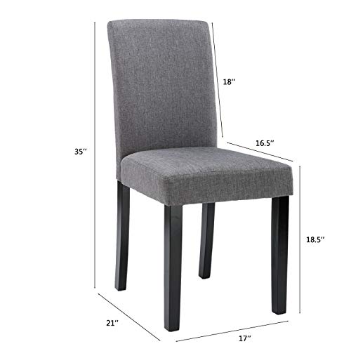 Set of 6 Chairs for Dining Room Mid Century Modern Fabric Upholstered Living Chairs