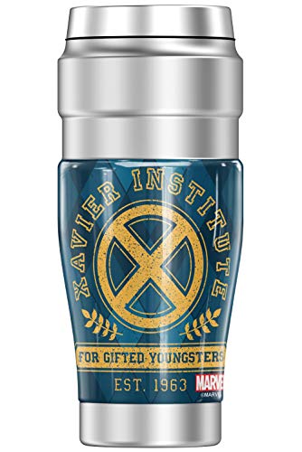 THERMOS MARVEL - X-Men Xavier Institute Plaid STAINLESS KING Stainless Steel Travel Tumbler, Vacuum insulated & Double Wall, 16oz