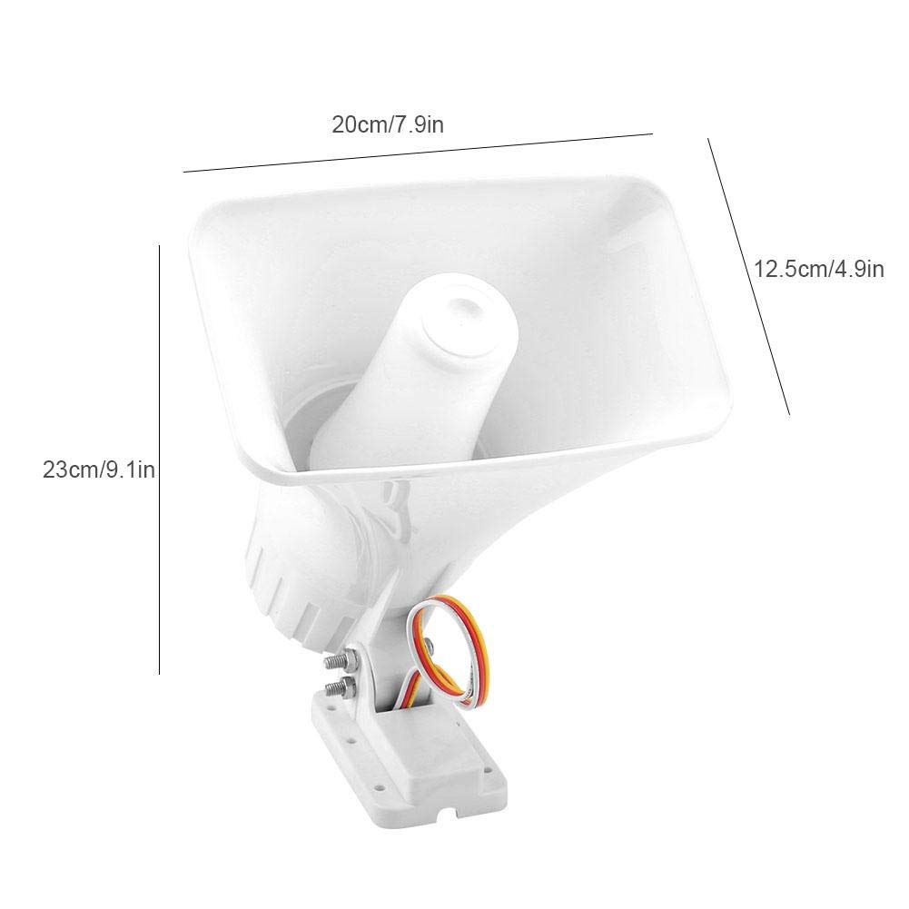 Wired Alarm Siren Horn, 150 db DC 12V Dual Tone Wired Horn Siren Burglar Alarm System Warning Horn Outdoor Electric Security Siren for Home Security