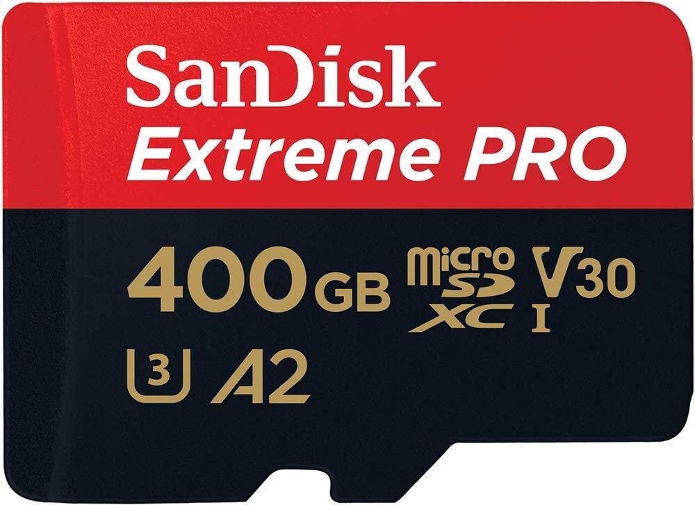 SanDisk Extreme Pro Micro SDXC UHS-I U3 A2 V30 Memory Card + Adapter (400GB)