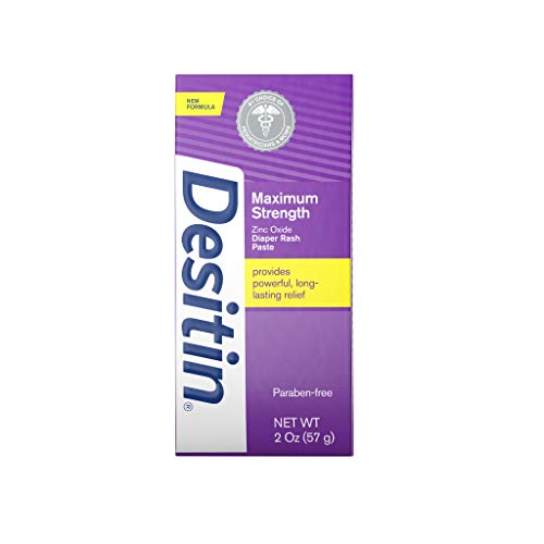 Desitin Maximum Strength Baby Diaper Rash Cream with 40% Zinc Oxide, Travel Size 2 Ounce