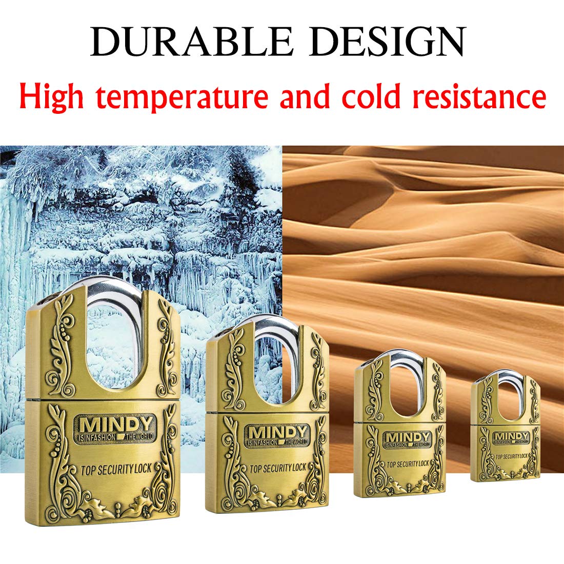 3 Keys 70mm Heavy Duty Warehouse Shrouded Hardened Keyed Padlock Top Security Lock