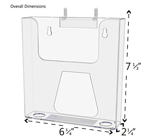 Marketing Holders 6 1/2" W Brochure Holder Peg Board Mount Pamphlet Value Pack of 24 Display Catalog Booklet Maps Literature Printed Material Menu