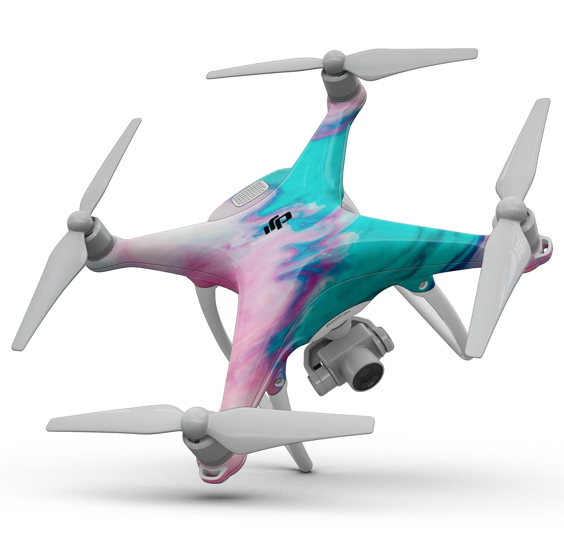 Design Skinz Design Skinz Marbleized Pink and Blue Paradise V432 Full-Body Wrap Decal Skin-Kit Compatible with The Drone DJI Phantom 3/Phantom 3 Pro