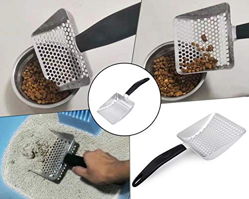 DS. DISTINCTIVE STYLE Cat Litter Scoop Deep Shovel Metal Sifter (Small Round Holes)