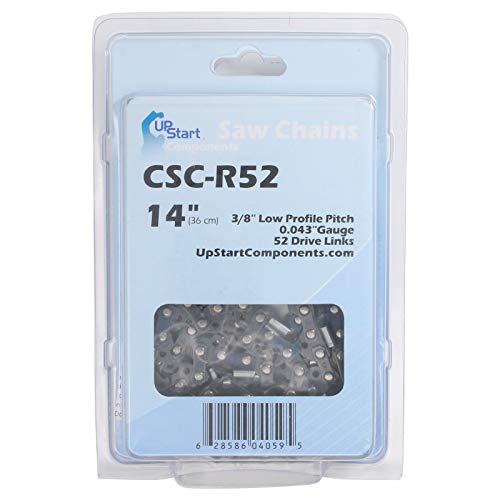 4-Pack 14-Inch Chainsaw Chain Replacement for Husqvarna H38 52 - (14", 3/8", 043", 52 Drive Links)