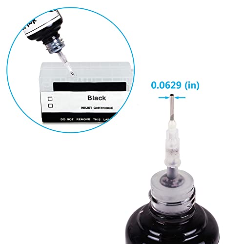 CoYlBod Compatible Regular Dye Printing Refill Ink Bottle Replacement for HP 711 711XL Dwsignjet T120 T520 Printers, Use for Refillable Cartridges or CISS, 4-Color Black, Cyan, Magenta, Yellow