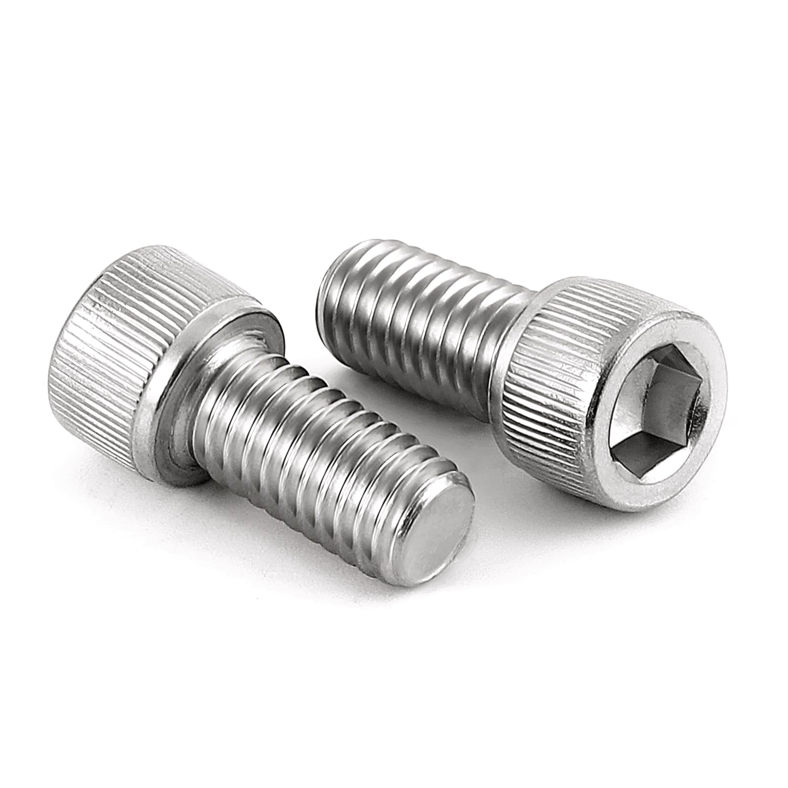 M6-1.0 x 16mm Socket Head Cap Screws Metric, Allen Socket Drive, Stainless Steel 18-8 (304), Full Thread, Bright Finish, Machine Thread, 40 PCS