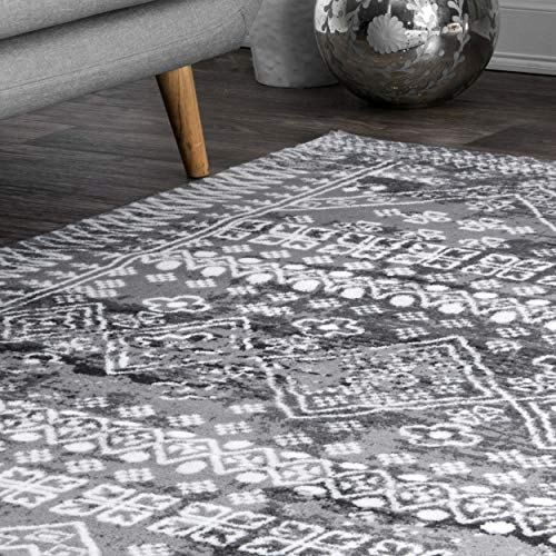 nuLOOM Frances Moroccan Area Rug, 3' x 5', Grey