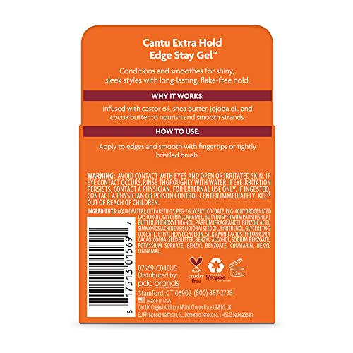 Cantu Extra Hold Edge Stay Gel, 2.25 Oz