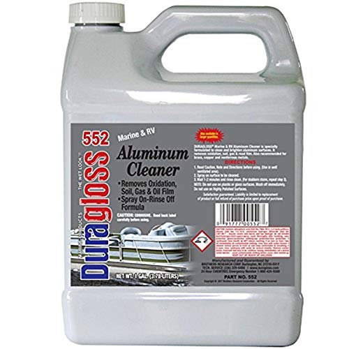 Duragloss 552 Marine and RV Aluminum Cleaner and Brightener, 1 Gallon, 1 Pack, white