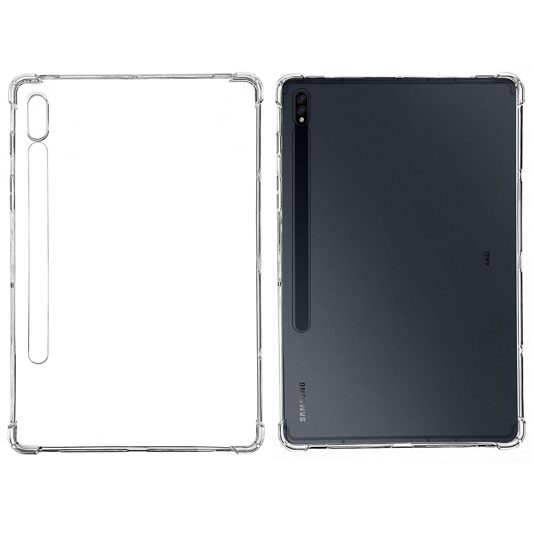 SFFINE Clear Case for Samsung Galaxy Tab S8 2022 and Galaxy Tab S7 2020 Tablet,[Thick Corner] Transparent Thin Slim Soft Flexible TPU Gel Silicone Protective Case Cover for Galaxy Tab S8/S7 11 Inch
