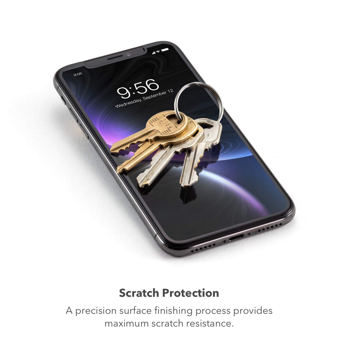 ZAGG InvisibleShield Glass+ Screen Protector β High-Definition Tempered Glass Made for Apple iPhone SE β Impact & Scratch Protection, Clear