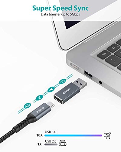 NIMASO USB C Female to USB Male Adapter 5Gbps, Type C to USB A Charger Cable Adapter,Fast Charging Converter Compatible with Power Bank,Laptops,Chargers,Samsung S20 S20+ Note 10,Google Pixel.