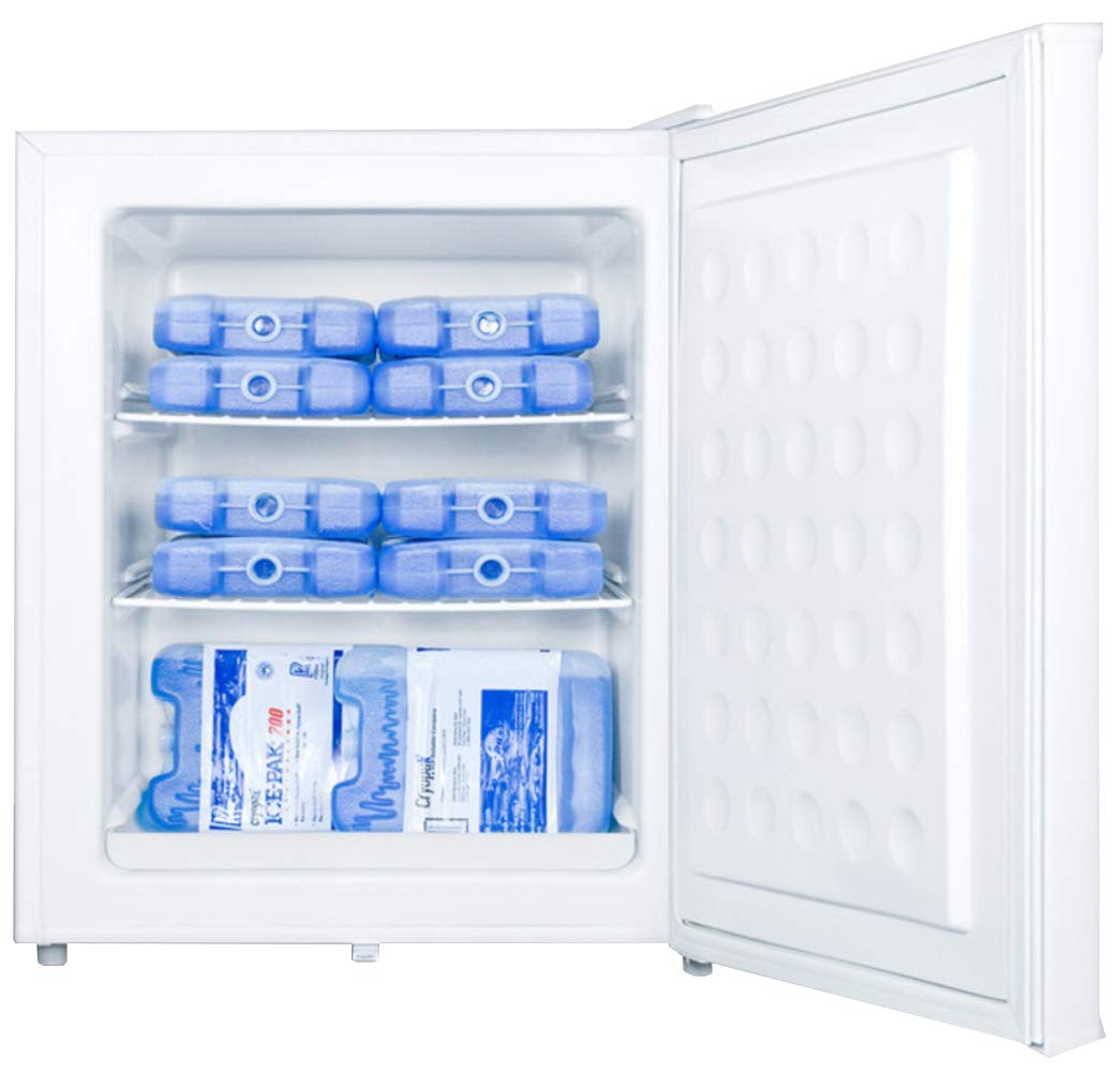 AccuCold FS30L7 19 Medical Commercially Approved Compact Freezer with 1.8 cu. ft. Capacity Factory Installed Lock Adjustable Thermostat and Manual Defrost in White