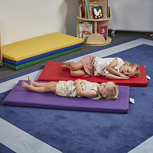 ECR4Kids SoftZone Rainbow Rest Mat, 2in, Classroom Furniture, Assorted, 5-Piece