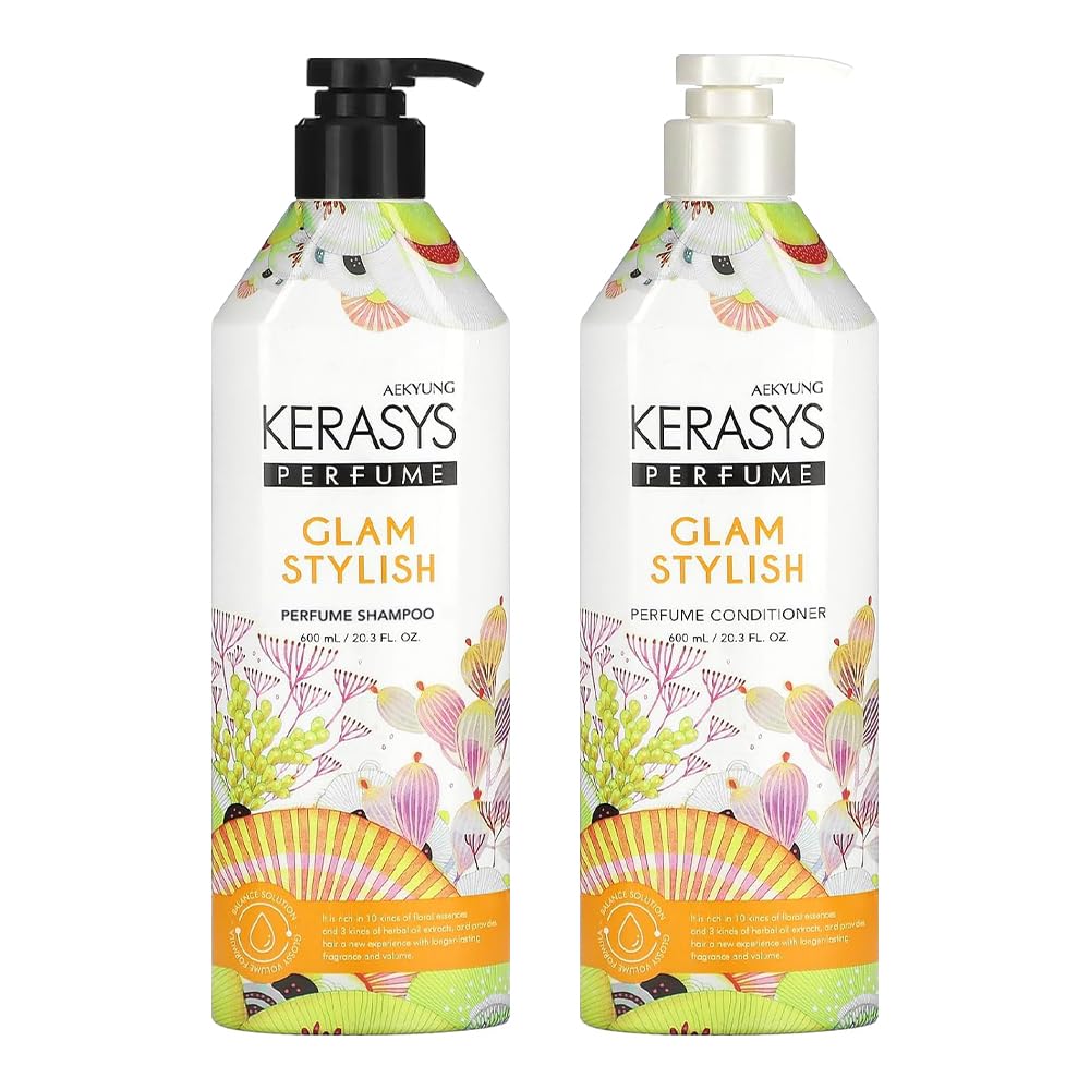 Kerasys Perfume Glam Stylish 20.3 fl oz / 600 ml (Shampoo + Conditioner Set)
