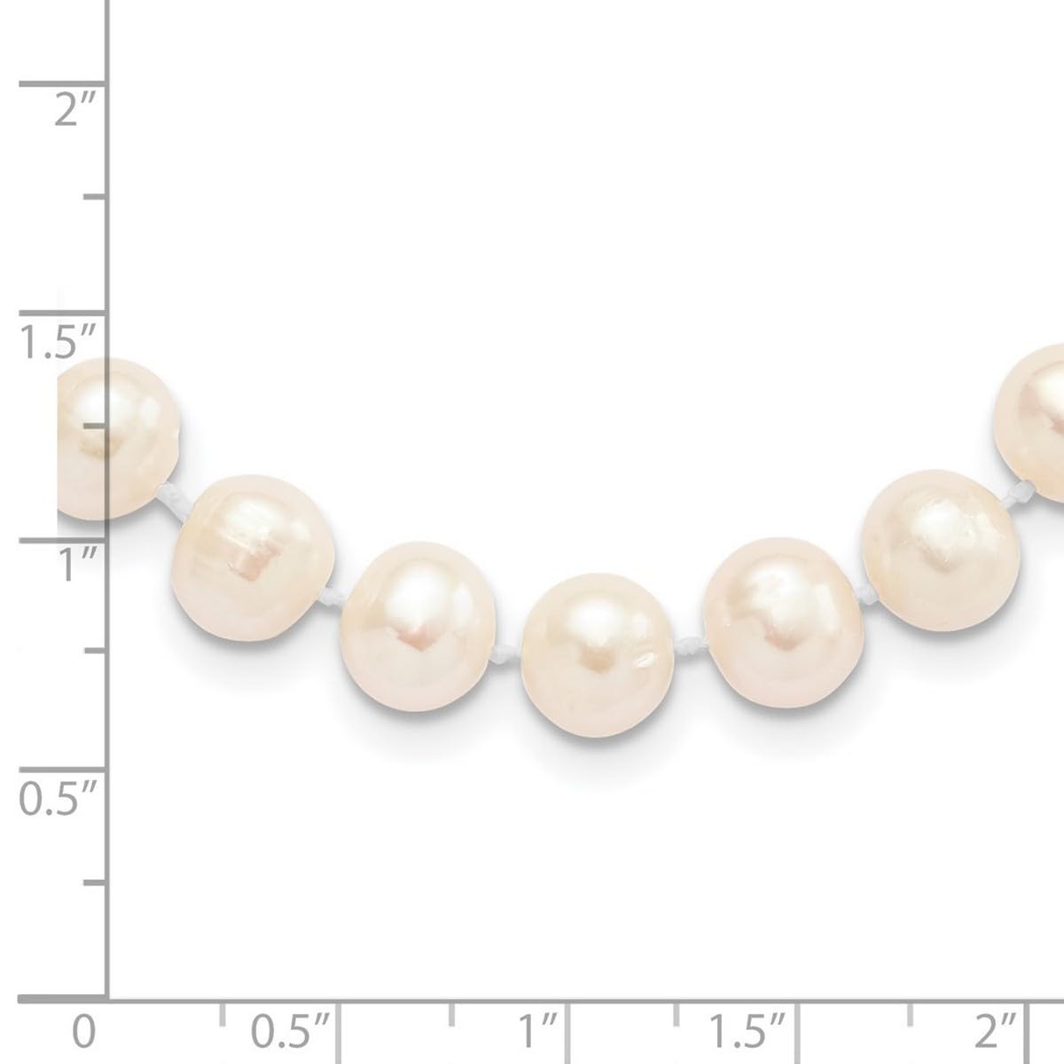 925 Sterling Silver Pearl clasp 8 9mm White Freshwater Cultured Pearl Necklace 16 Inch Jewelry for Women