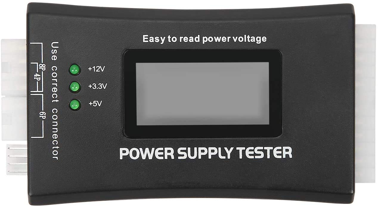 LinsyRC 20/24 Pin ATX Computer PC Power Supply Tester ATX BTX ITX SATA PCI-E HDD BYI Connectors LCD Screen Display