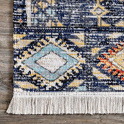 nuLOOM Taliyah Bohemian Fringe Indoor/Outdoor Area Rug, 8' x 10', Multi