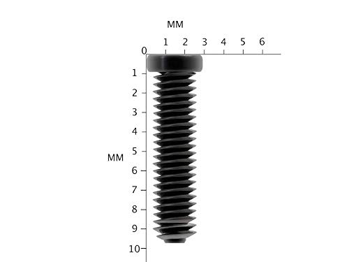 Replacement Laptop Screws M2X9mm Philips Drive Screw M2X9L PM2X9.0-Black-Pack of 200