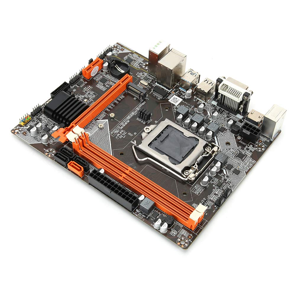 Hopcd Desktop Computer M-ATX Motherboard, DDR3 LGA1155 CPU for Intel B75 Mainboard, RTL8111H Gigabit Network Card, M.2 NVME+NGFF Dual-Mode, SATA3.0/USB3.0/6-Channel Audio Chip