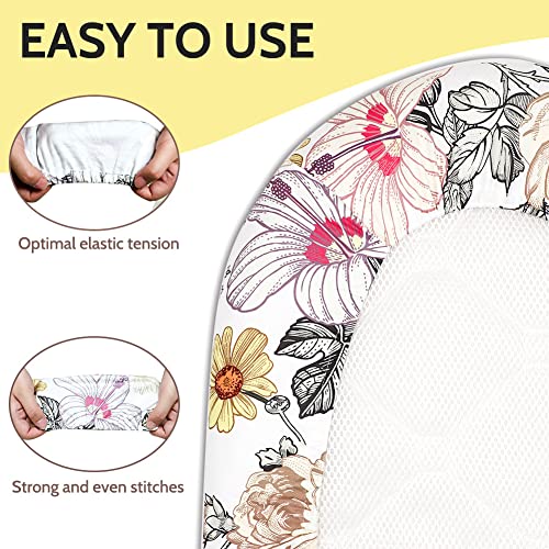 Bassinet Sheet, Jersey Cotton for Baby Boy/Girl, Fitted Sheets Flexible for Most Bassinet Mattress