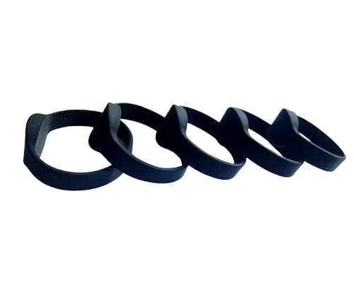 YARONGTECH RFID Bracelet,125khz em4100 RFID Silicone Wristband for Access Control (Pack of 5) (Black)
