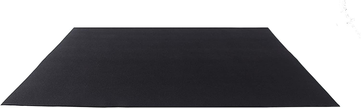 CAP Barbell Premium Stationary Bike Mat, Exercise Equipment Mat, Home Gym Floor Protection, Black, Pebble Design, 48" x 36" x ¼”, Square Edges
