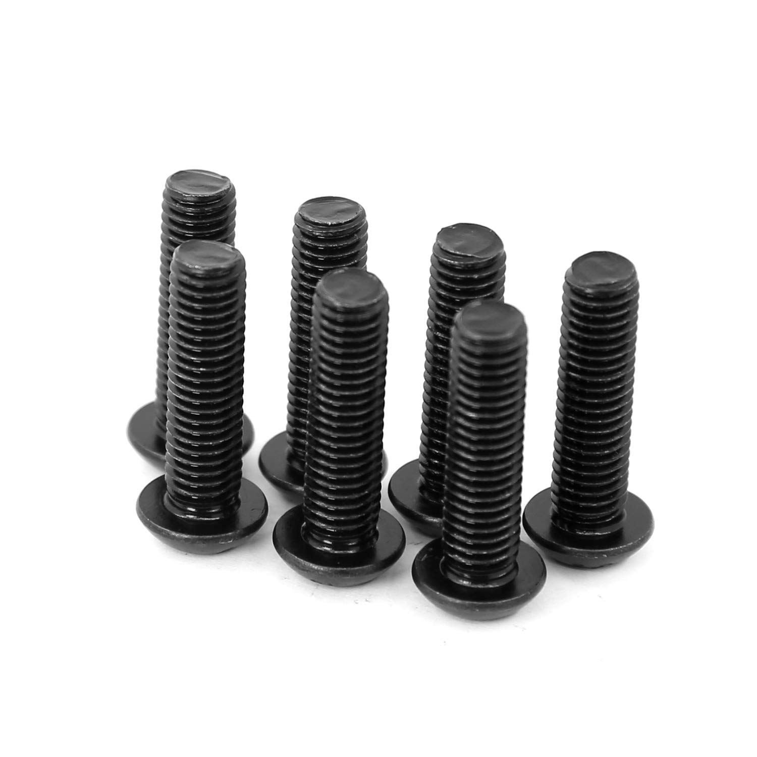 M6 x 25mm Button Head Socket Cap Screws 10.9 Grade Alloy Steel, Allen Socket Drive, Black Oxide Finish, Machine Thread, 100 PCS
