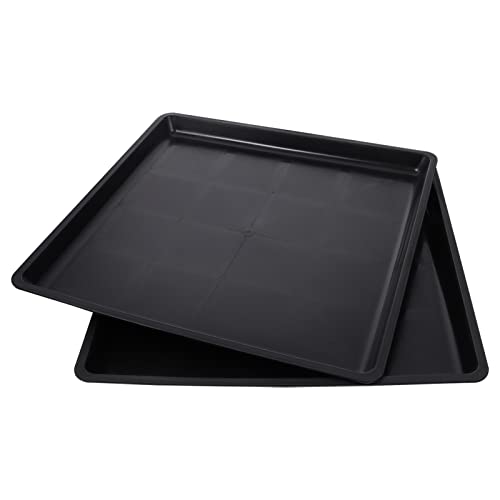 Crate Pans Pet Training Trays 2Pcs Pet Proof Plastic Pan, Pet Cage Accessories Replacement Trays for Cat Cages Easy- to- Clean Plastic Trays for Cat Cages- Black Replacement Pan Pet Pet Tray