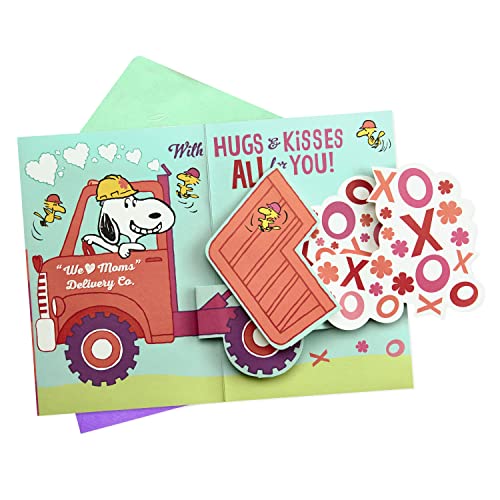 Hallmark Pop Up Peanuts Mothers Day Card or Birthday Card for Mom (Snoopy, Hugs and Kisses for You) (0599MBC7615)