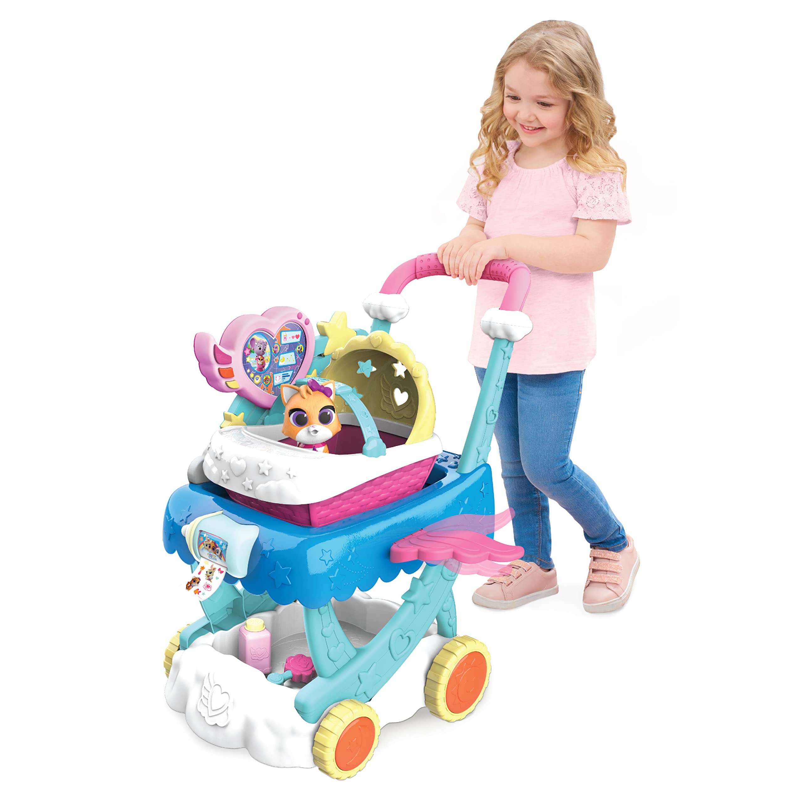 Disney Jr T.O.T.S. 25-inch Nursery Care Stroller, 12 pieces, Officially Licensed Kids Toys for Ages 3 Up by Just Play
