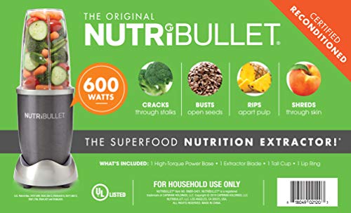 NutriBullet 600W 4pc Certified Reconditioned
