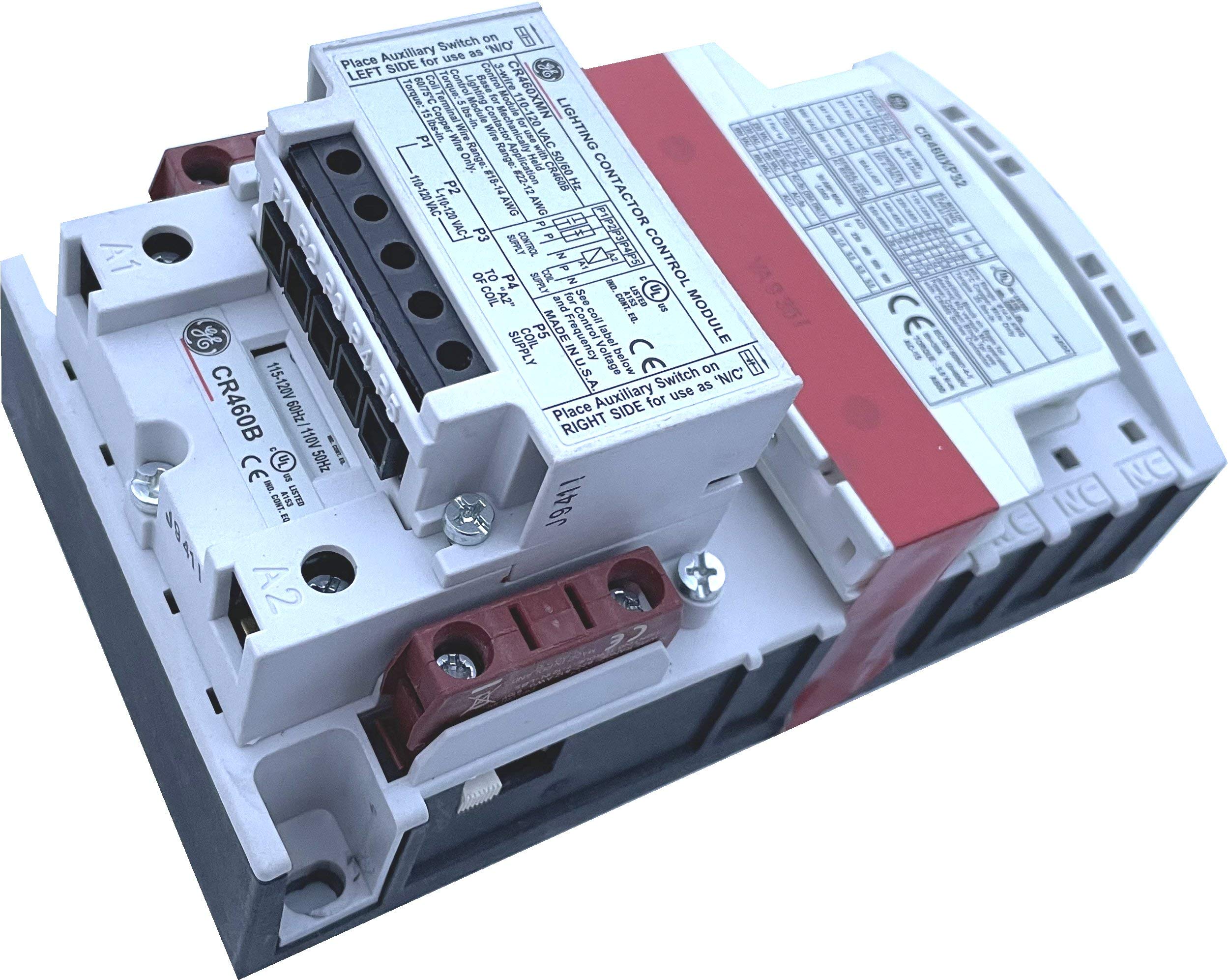 463L20AJA GE Electrically Held Lighting Contactor 110 V 50 Hz, 115 to 120 V At 60 Hz CR460B, (HAS 1 CR460XP32 2P 30A RELAY INSTALLED)