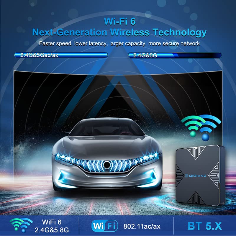 Android 12.0 TV Box,Smart TV Box 2GB 16GB Allwinner H618,Media Player Quad Core 64-bit Support 4K 2.4G&5.8G WiFi 6/BT5 Set Top Box