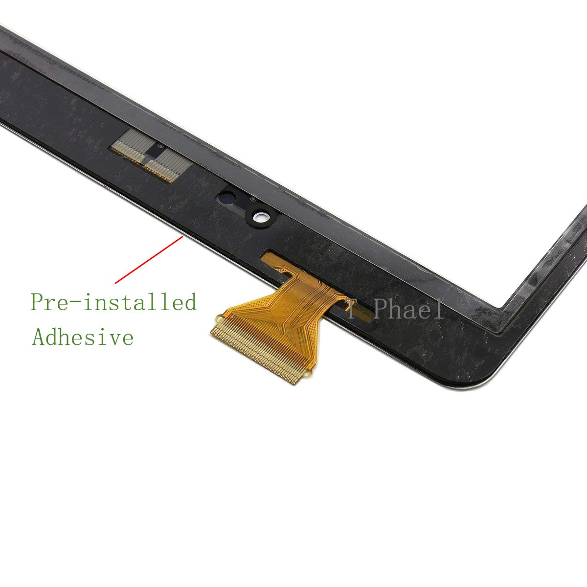 T Phael Black Touch Screen Digitizer for Samsung Galaxy Tab A 9.7" - Glass Replacement for SM-T550 SM-T555 T550 T555 (Not Include LCD) with Tools + Pre-Installed Adhesive
