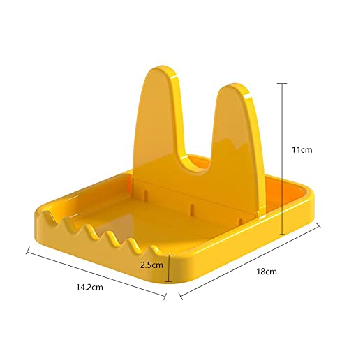 Andy's Orchids Foldable Pot Lid Rack,Plastic Stand Kitchen Organizer, Spoon Holder Spatula Pan Cover Shelf,Tabletop Multi-function Storage Tools