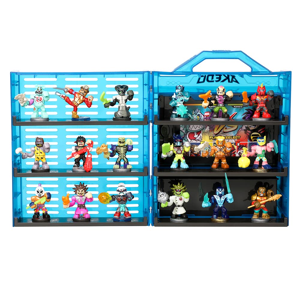 Akedo - Ultimate Arcade Warriors Collector Case Mini Battling Action Figures Ready, Fight, Split Strike,Multicolor,14241, For Ages 6+