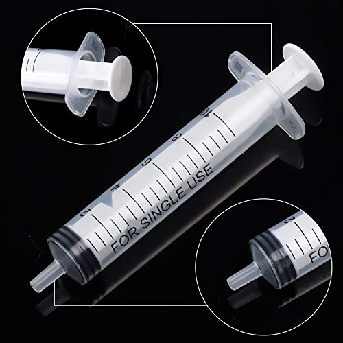 30pcs 10ml Plastic Luer Slip Tip Syringe with Caps, Without Needle, for Scientific Lab, Measurement and Dispensing