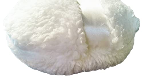 Jumbo Polar Bear Fluffy Fleece Powder Puff for Dusting Powder Large 6 Inch Diameter
