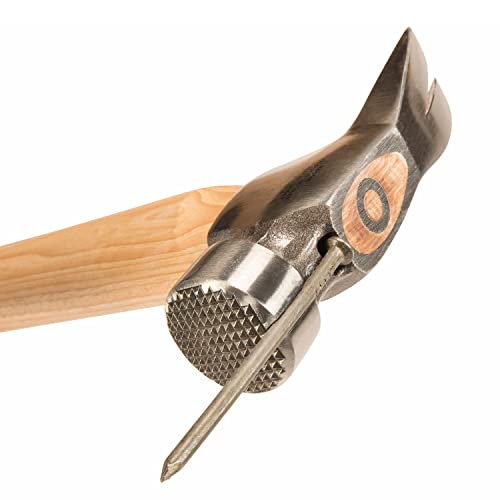 ESTWING Sure Strike California Framing Hammer - 25 oz Straight Rip Claw with Milled Face & Hickory Wood Handle - MRW25LM
