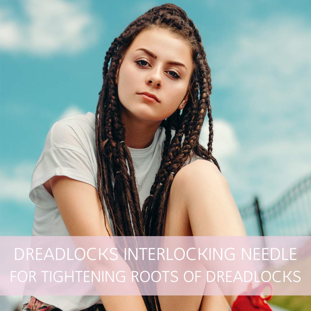 4Pcs Interlocking Tool For Locs - Dreadlock Tool, Sisterlock Retighten Tool - Easyloc Hair Tool For Dreadlocks, Interlocks & Sisterlocks - Sisterlock and Dreadlocks Starter Kit with A Storage Bag