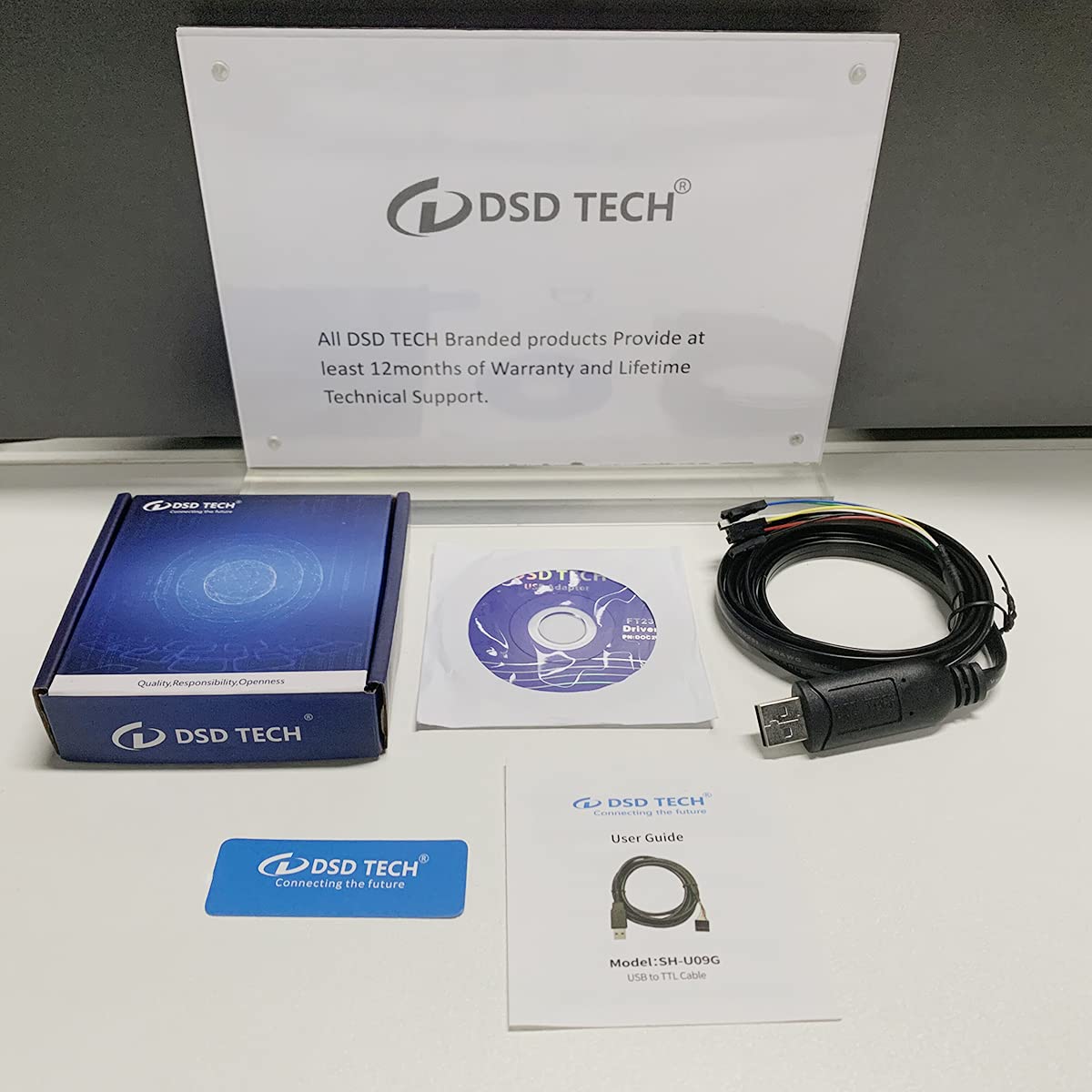 DSD TECH SH-U09G USB to TTL Serial Cable Built-in FTDI FT232RL IC 1.8M/5.9FT
