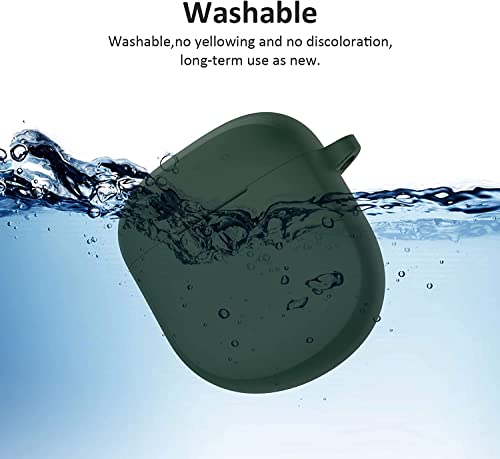 Ankersaila Case Compatible with Bose QuietComfort Earbuds II 2022,Soft Silicone Shockproof Anti-Scratch Protective Cover (Dark Green)