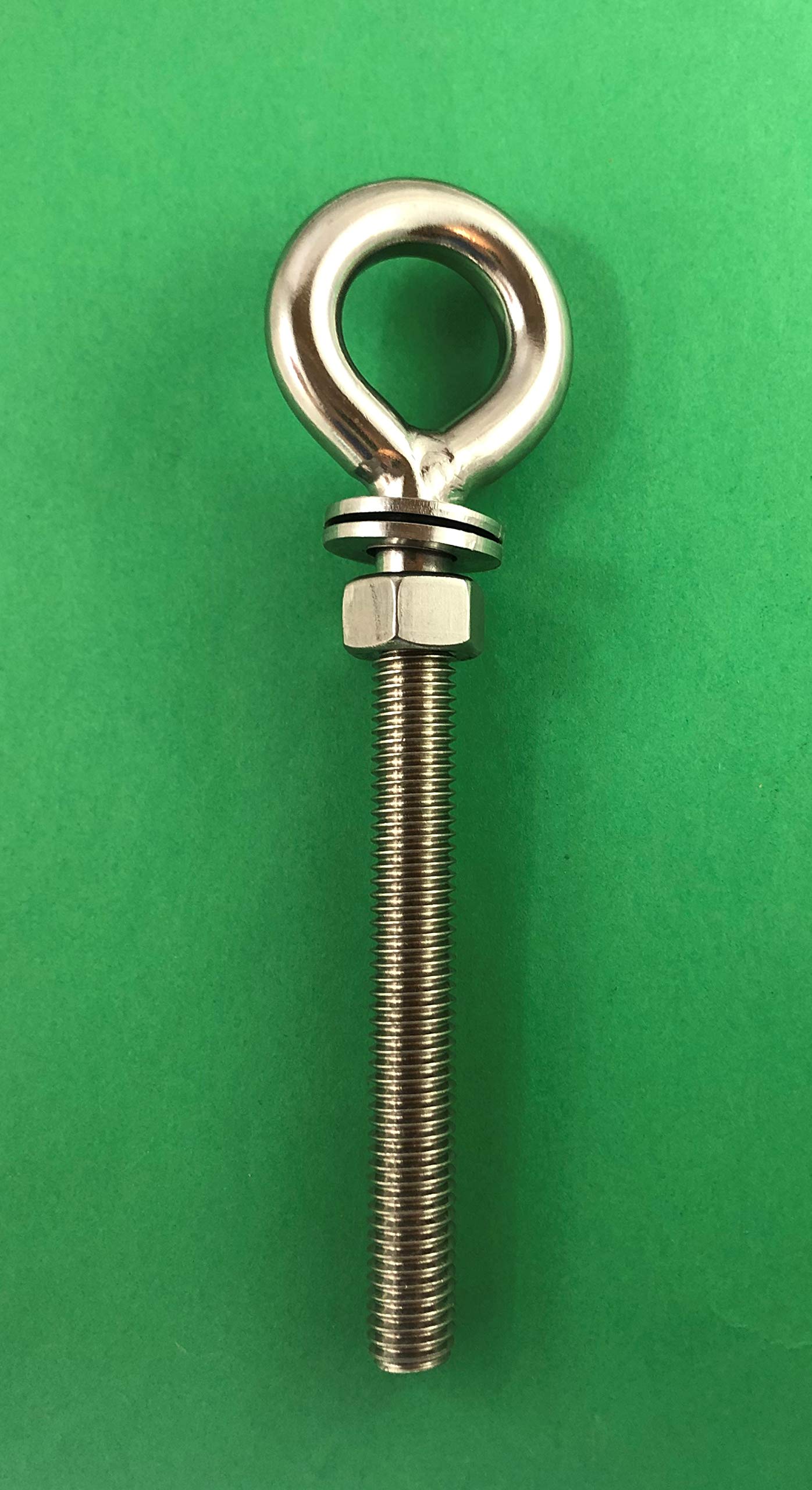 US STAINLESS Stainless Steel 316 Eye Bolt Welded 1/2" UNC x 120mm (1/2" x 4 3/4") Marine Grade