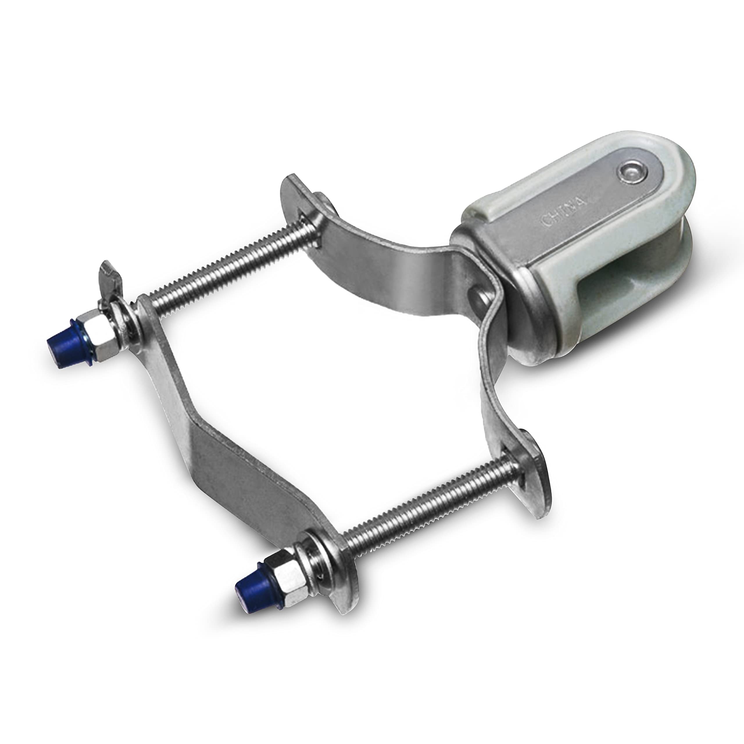 OhLectric Porcelain Wire Holders - Heavy Duty with Adjustable Steel Clamp - Reinforced Saddle - Great for Indoor and Outdoor Use - Available in 3 Dimensions - Conduit Size 1-ÂŒâ to 3â - OL-43305