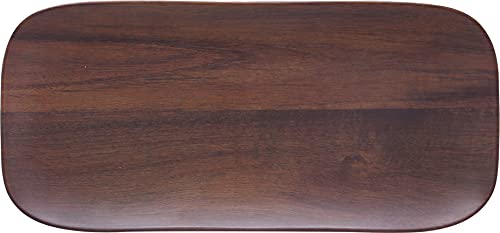 Carlisle FoodService Products Epicure Plastic Tray, 14.75" x 6.75", Dark Woodgrain (Pack of 12)