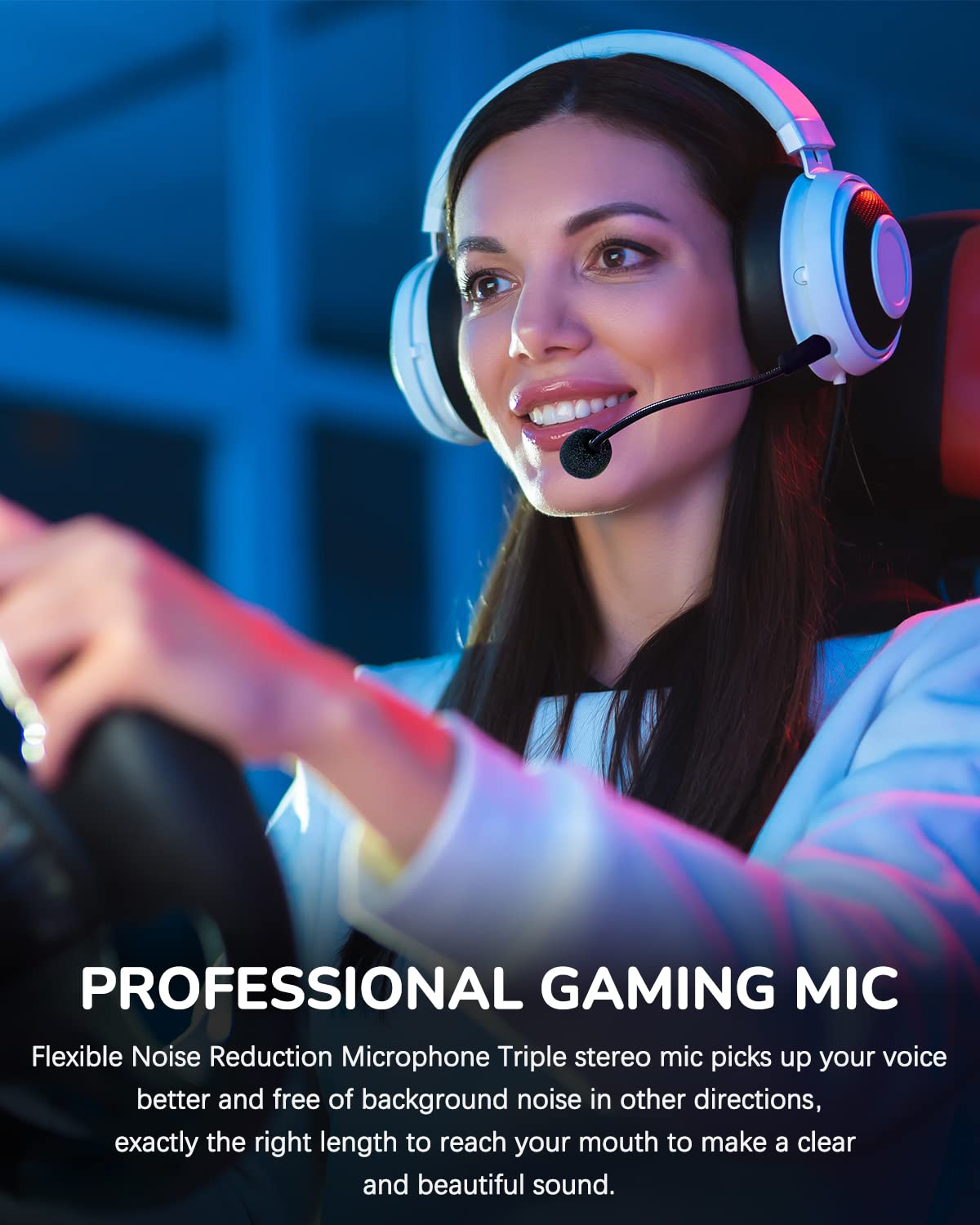AKKE BlackShark V2 Mic Replacement 3.5mm Jack Detachable Microphone Boom Noise Cancelling Compatible for Razer BlackShark V2,V2 Pro, Gaming Headsets