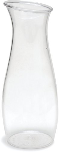 Carlisle FoodService Products 7090207 Cascata Carafe Juice Jar Beverage Decanter Only, Plastic, 1 L, Clear